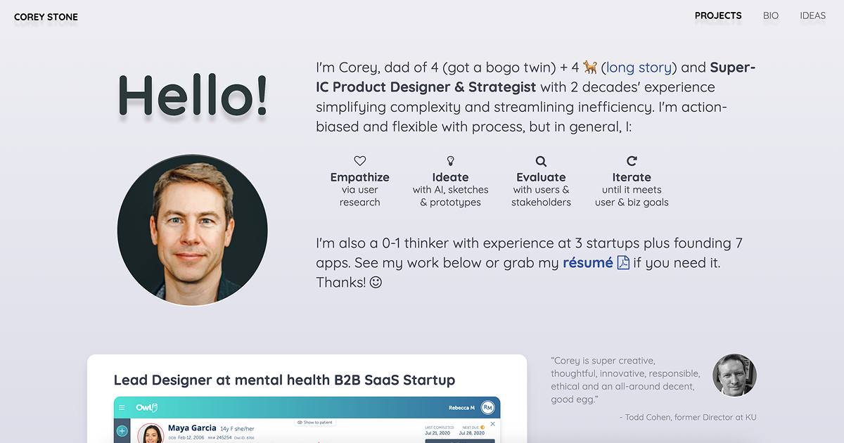 Corey Stone | Lead Product Designer